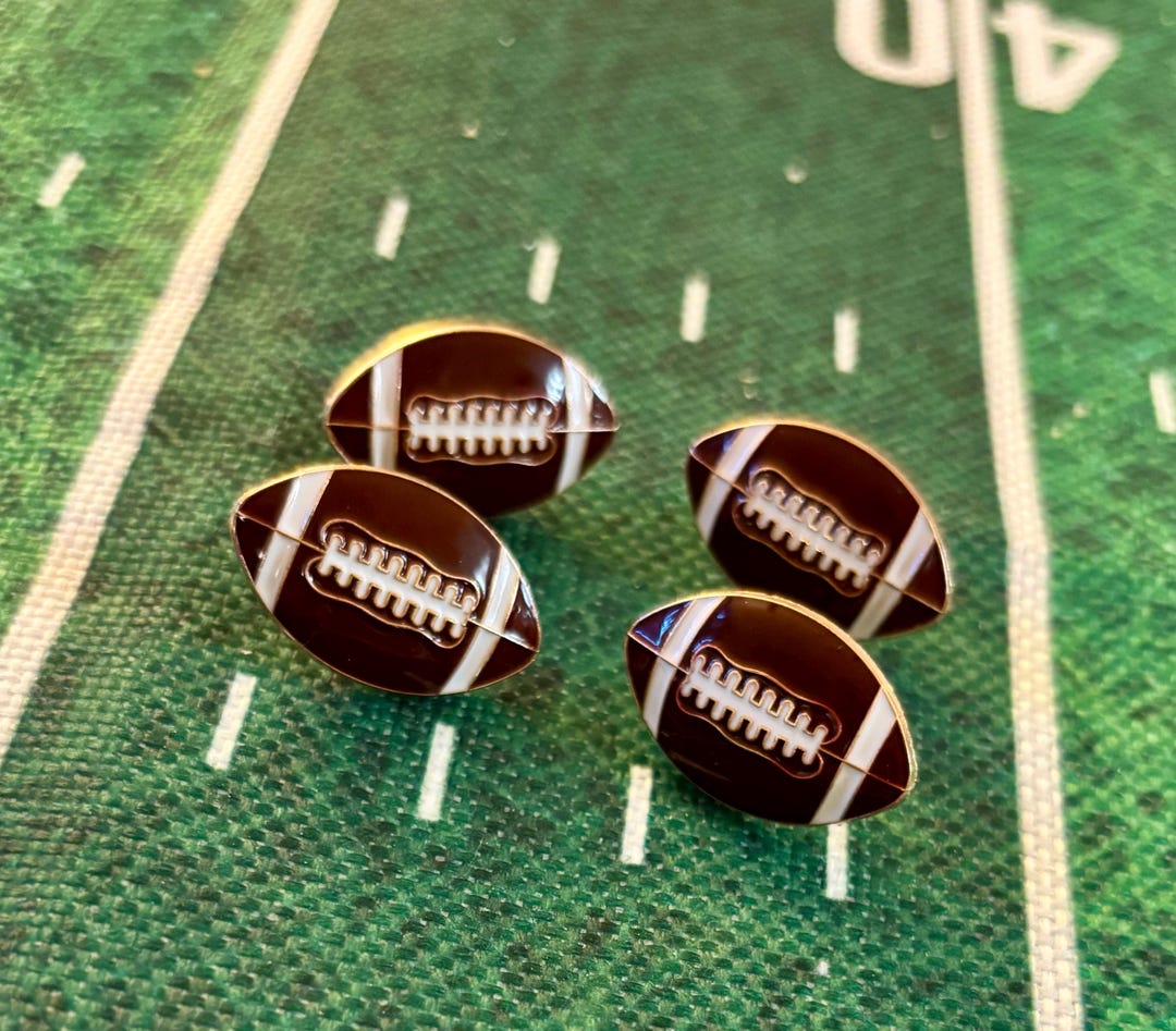 Football Lapel Pins, Sporting Garb Accessory, Set of Four, 1" - Etsy