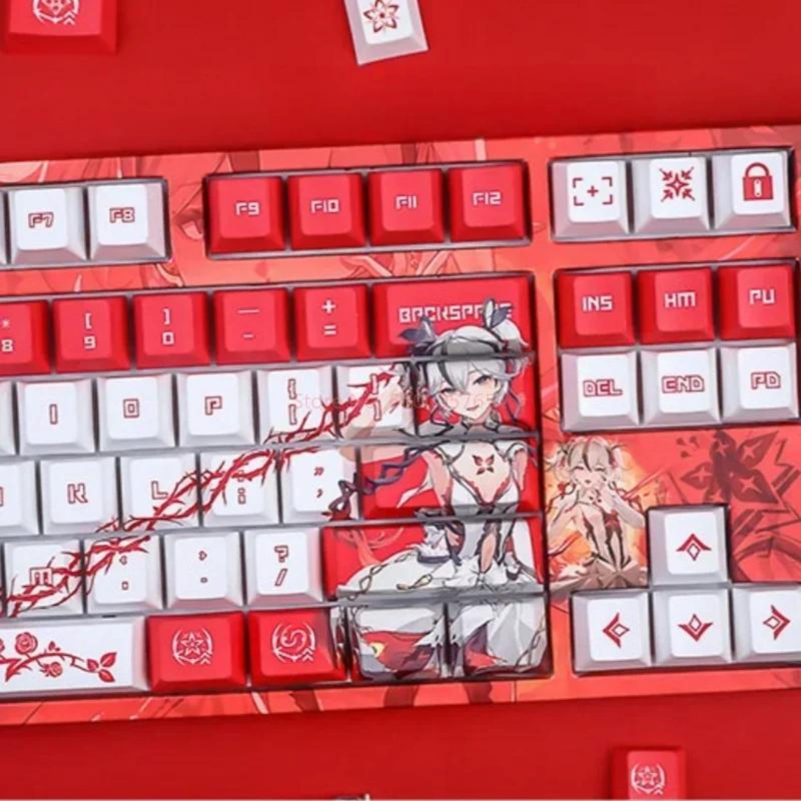 Wuthering Waves Camellya Anime Keyboard Keycaps 100-key PBT Dye ...