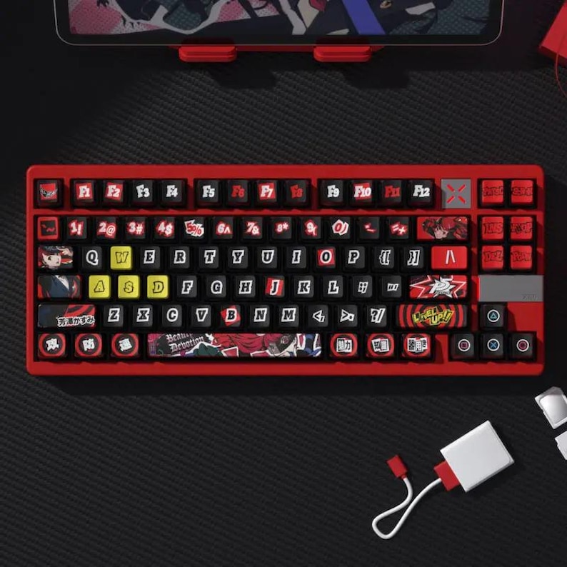 Violet Persona5 Keycap Set | 122 Keys OEM PBT Pudding Keycaps ...