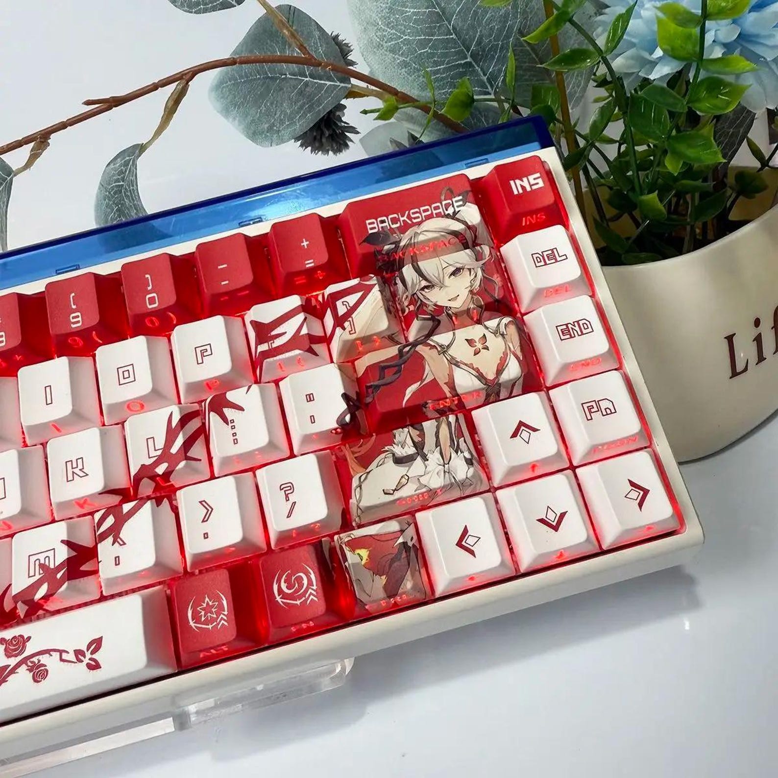 Wuthering Waves Camellya Anime Keyboard Keycaps 100-key PBT Dye ...