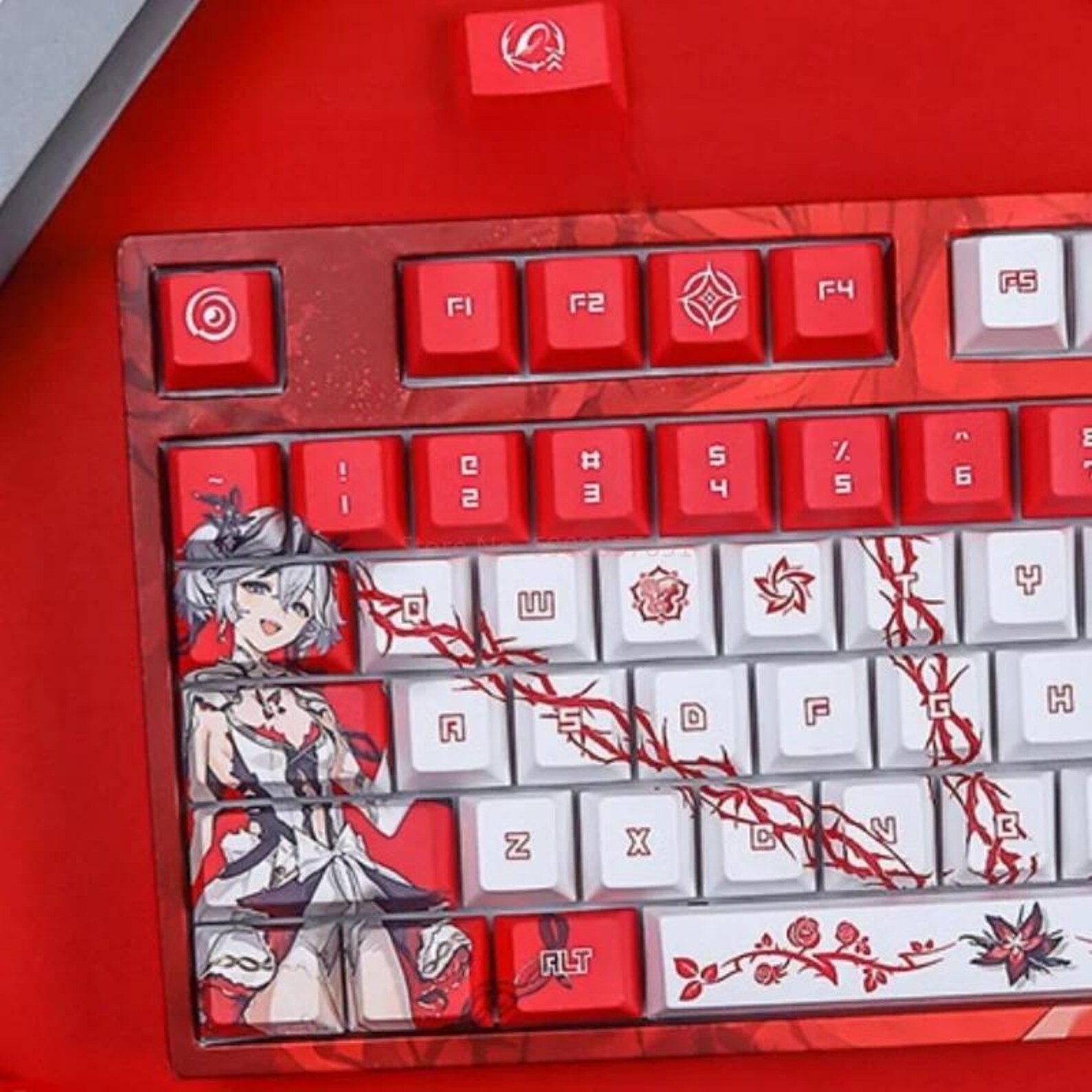 Wuthering Waves Camellya Anime Keyboard Keycaps 100-key PBT Dye ...