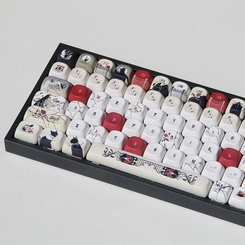 Vampire Hunter Keycaps | Gothic Horror Aestheti- | PBT Heat Sublimation ...