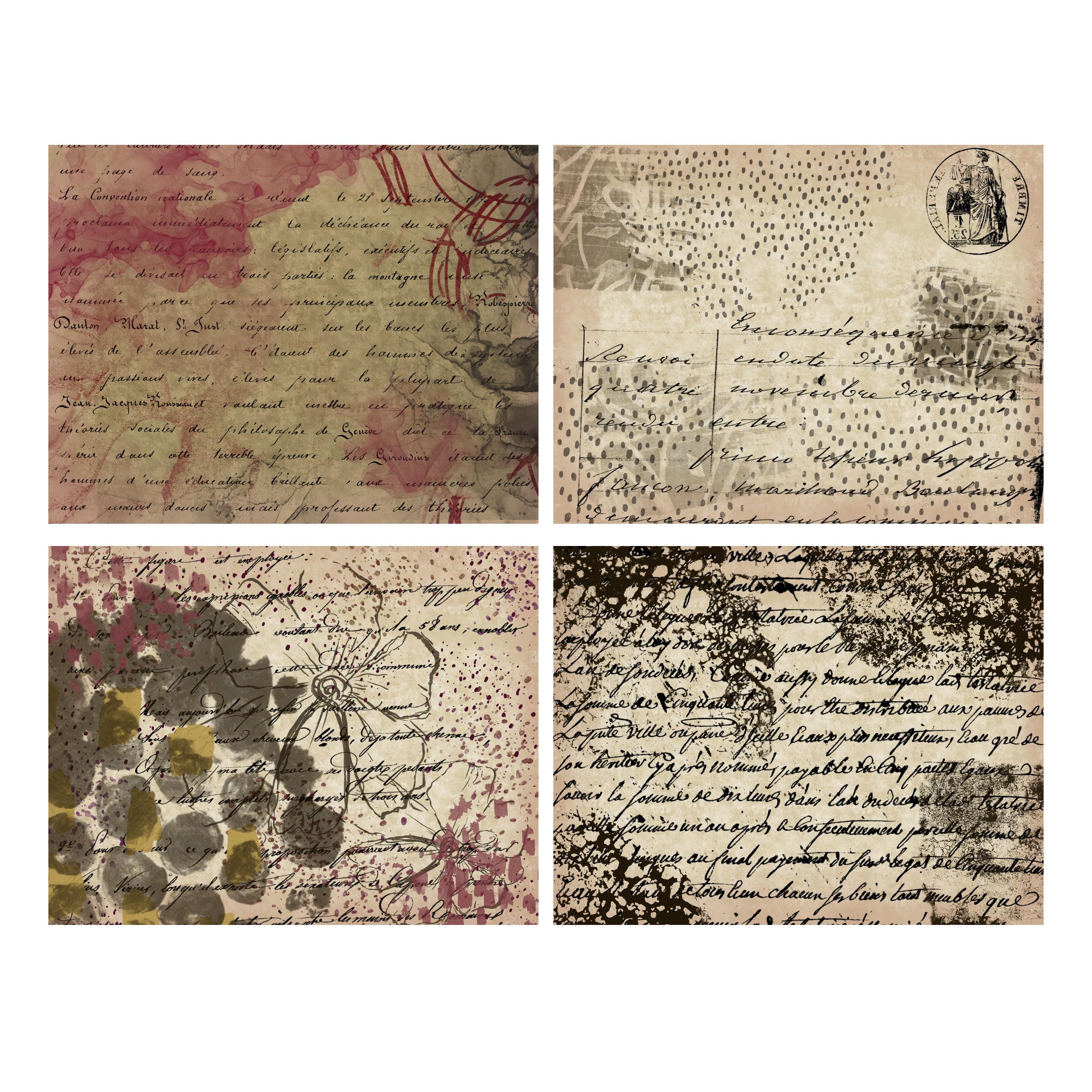 Mixed Media Writing Textures – Junk Journal Backgrounds | Scrapbooking ...