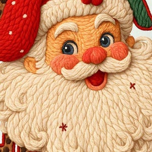 Santa Print PNG, Vintage Christmas Clipart, Retro Santa Design - Etsy