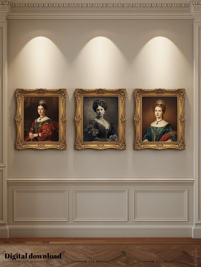Royal Victorian Queen Portrait | Old Money Antique Wall Art | European ...