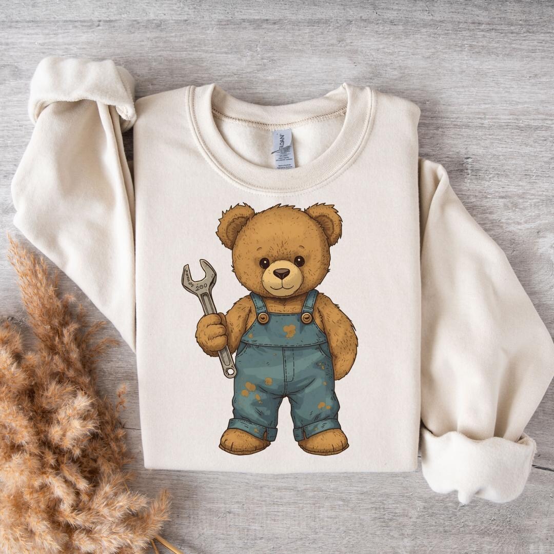 Mechanic Teddy Bear PNG | Retro Builder Clipart (digital Download) - Etsy