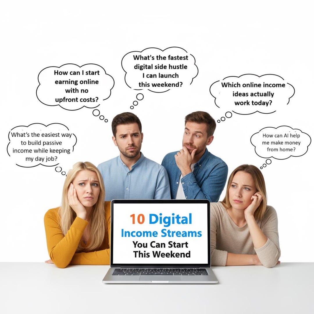 10 Digital Income Streams You Can Start This Weekend | Side Hustle ...