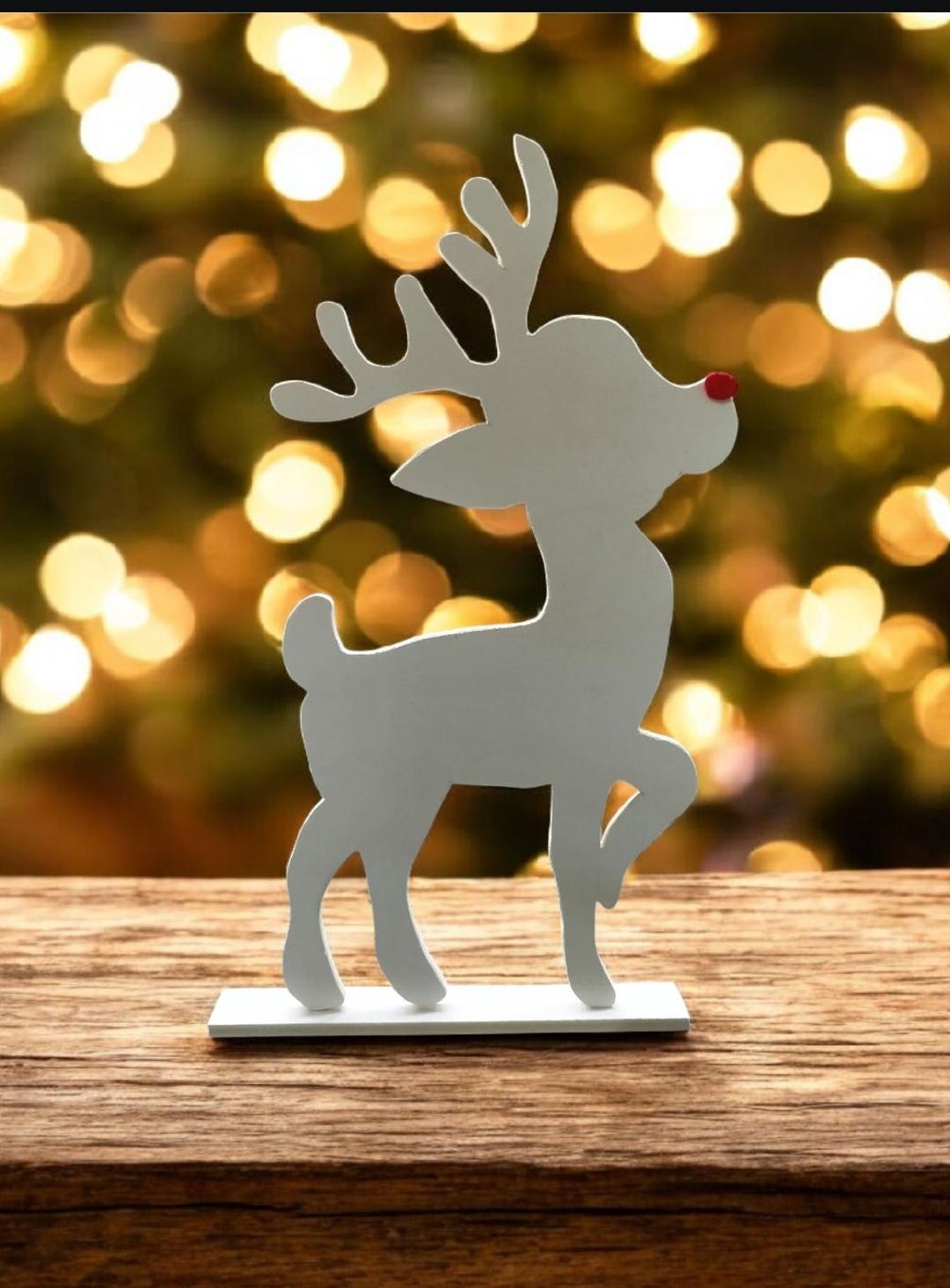 Wooden Christmas Reindeer – Handmade and Engraved Decoration, Nordic ...