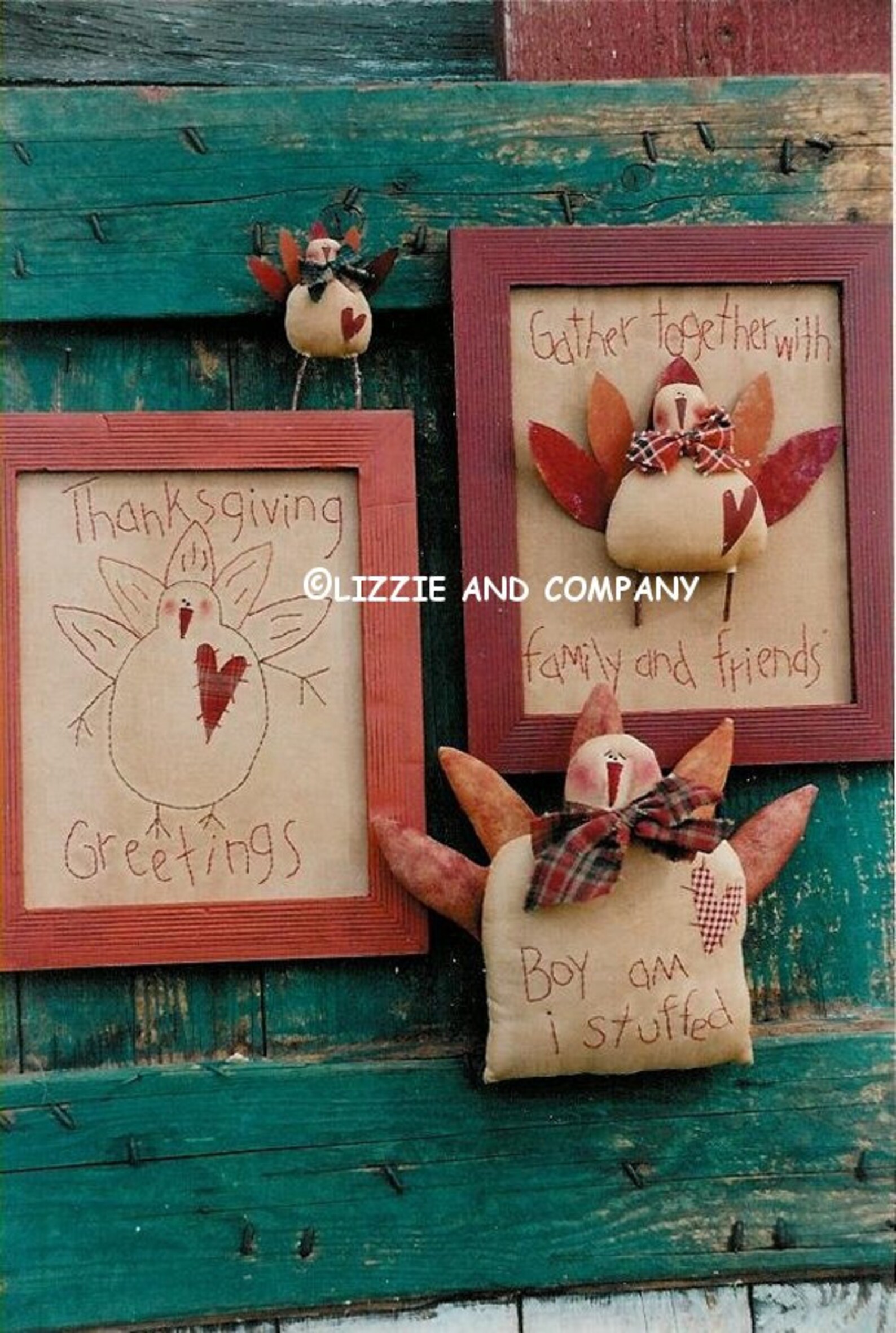 Turkey Pattern, Primitive Turkey Pattern, Thanksgiving Stitchery ...