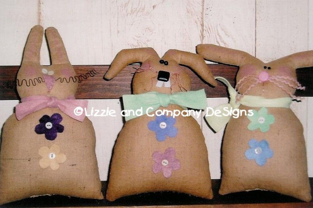Easter Bunny Pattern, Primitive Easter Bunny Pattern, Bunny Pattern ...