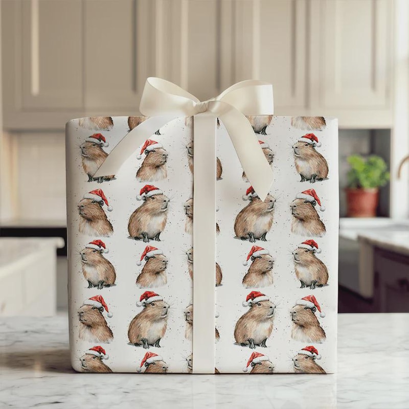 Santa Hat Wrapping Paper - Etsy