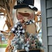 Standing Wood Snowman/3 Ft Tall/primitive Winter Decor/ Rustic Snowman ...