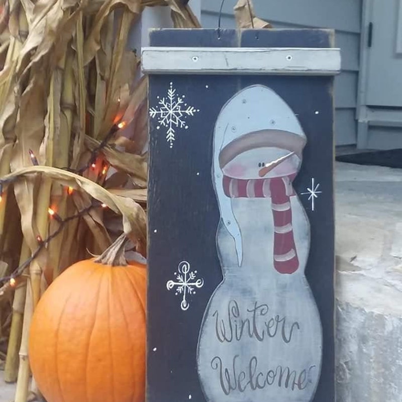 Pallet Snowman - Etsy