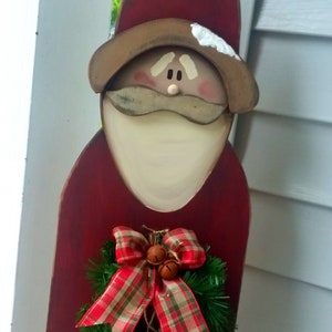 Standing Wood Santa/3 Ft Tall/primitive Christmas Decor/ Rustic St ...
