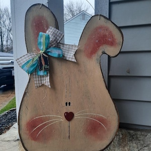 Wood Bunny Head Door Display/hanging Easter/ Made per Order Not Ready ...