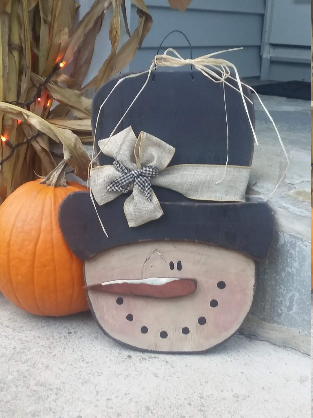 Wood Snowman Door Display/hanging Snowman/ Made per Order Not Ready to ...