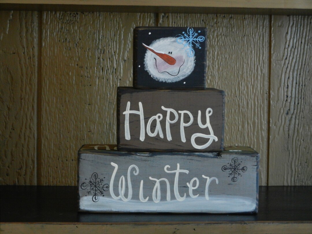 Seasonal Primitive Word Blocks/reversible Blocks/4 Seasons/3piece Set ...