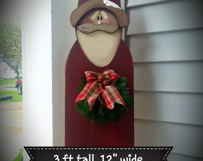 Primitive Wooden Santa - Etsy