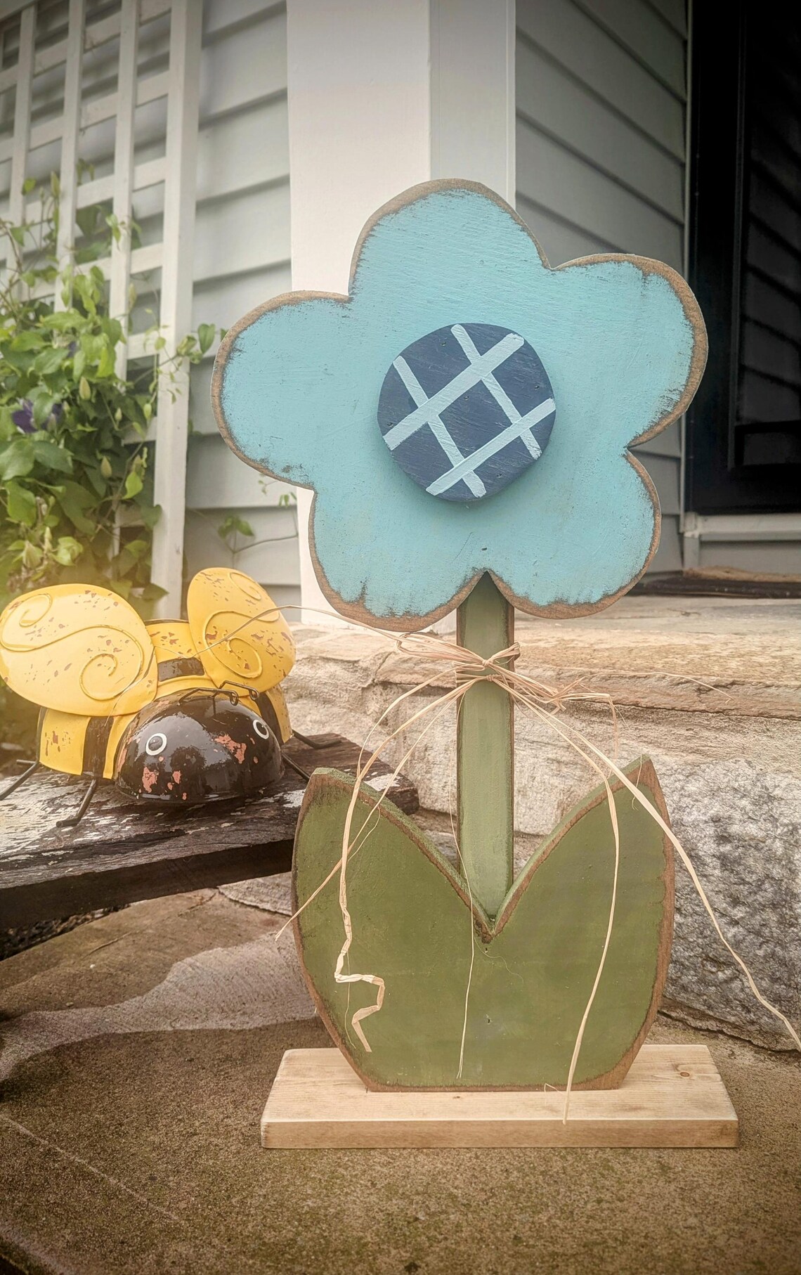 Standing Wooden Daisy Flower 2 Feet/porch Decor/home Decor/spring ...
