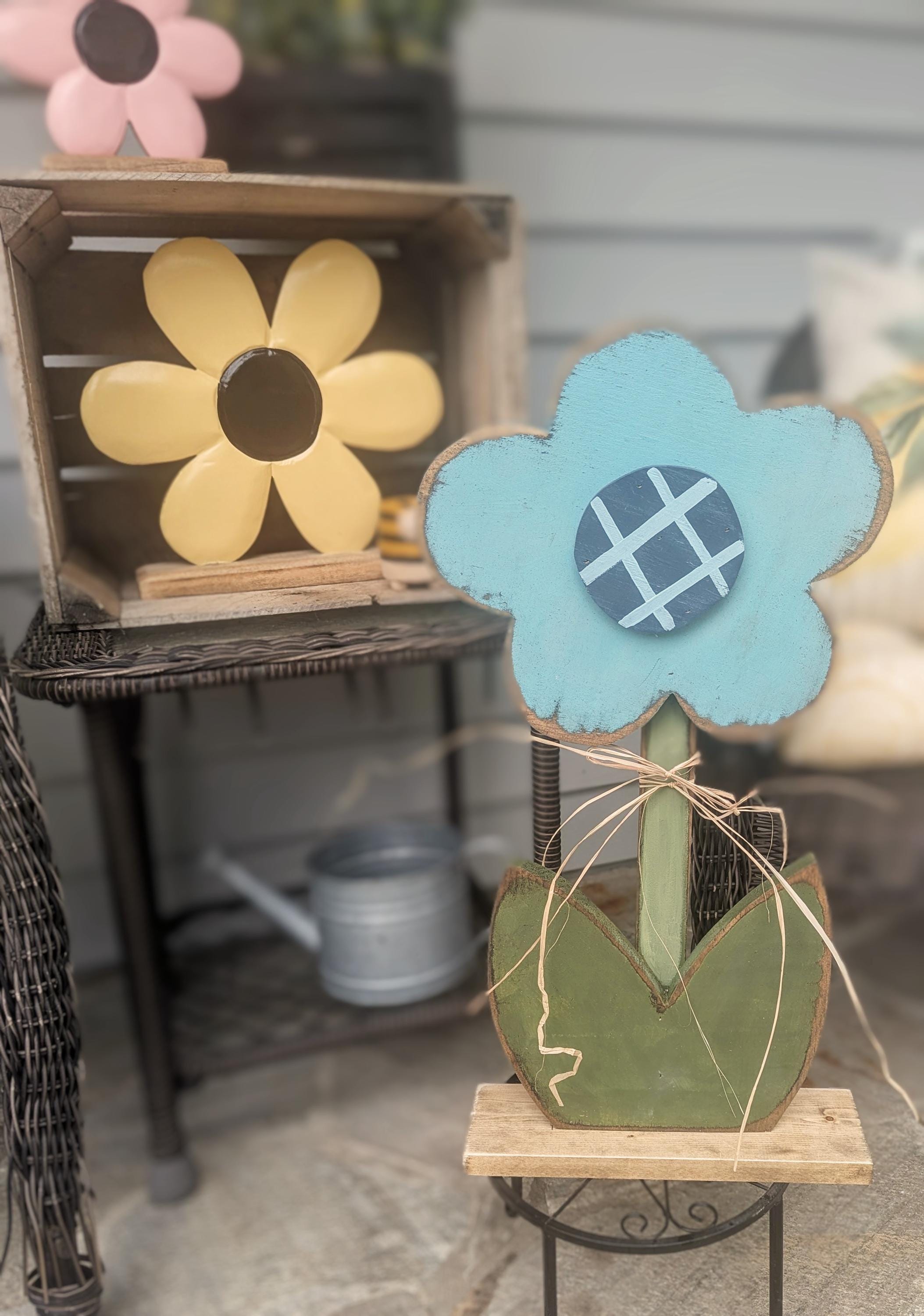 Standing Wooden Daisy Flower 2 Feet/porch Decor/home Decor/spring ...