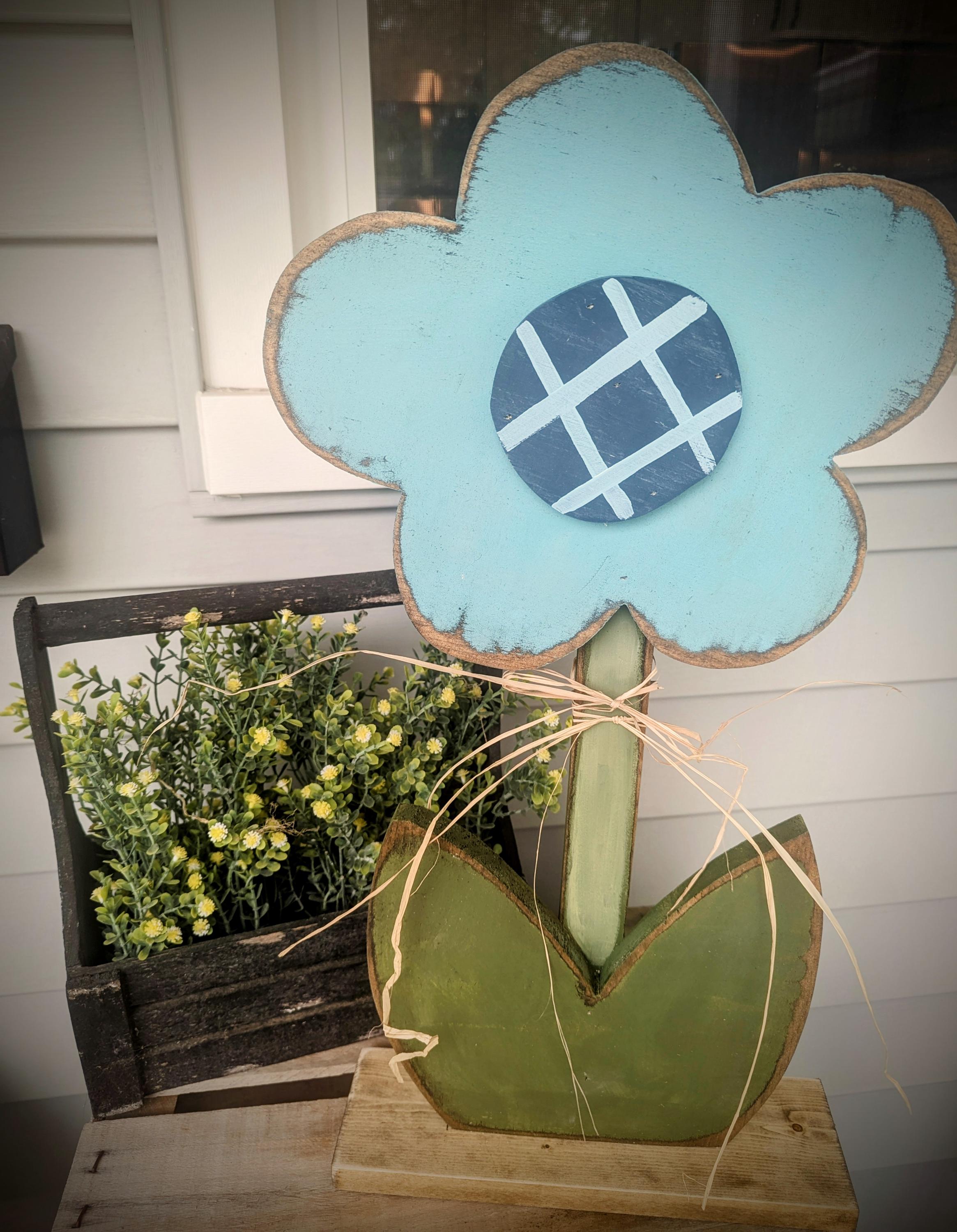 Standing Wooden Daisy Flower 2 Feet/porch Decor/home Decor/spring ...