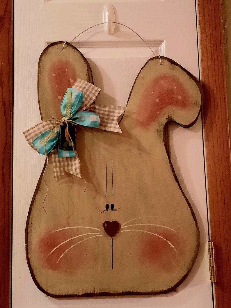 Wood Bunny Head Door Display/hanging Easter/ Made per Order - Etsy