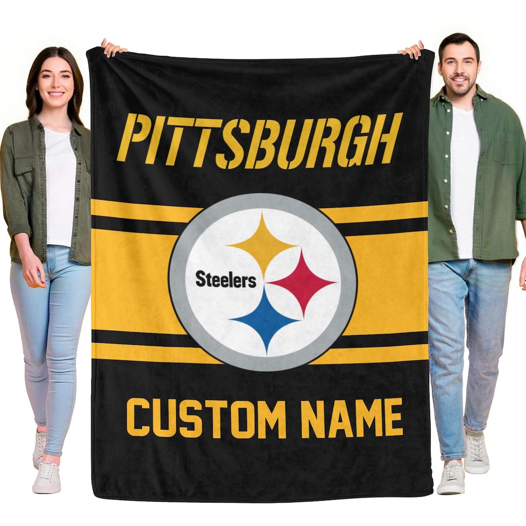 Personalized Pittsburgh Steelers Football Blanket,custom Name,football ...