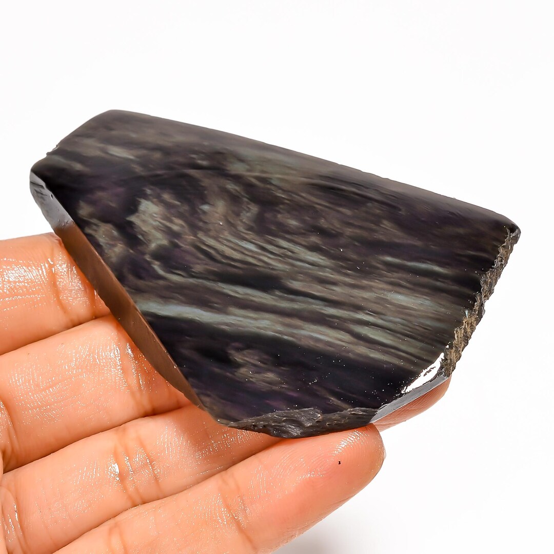 Rainbow Eye Obsidian Slice, Hand-polished Slab, Healing Crystal ...