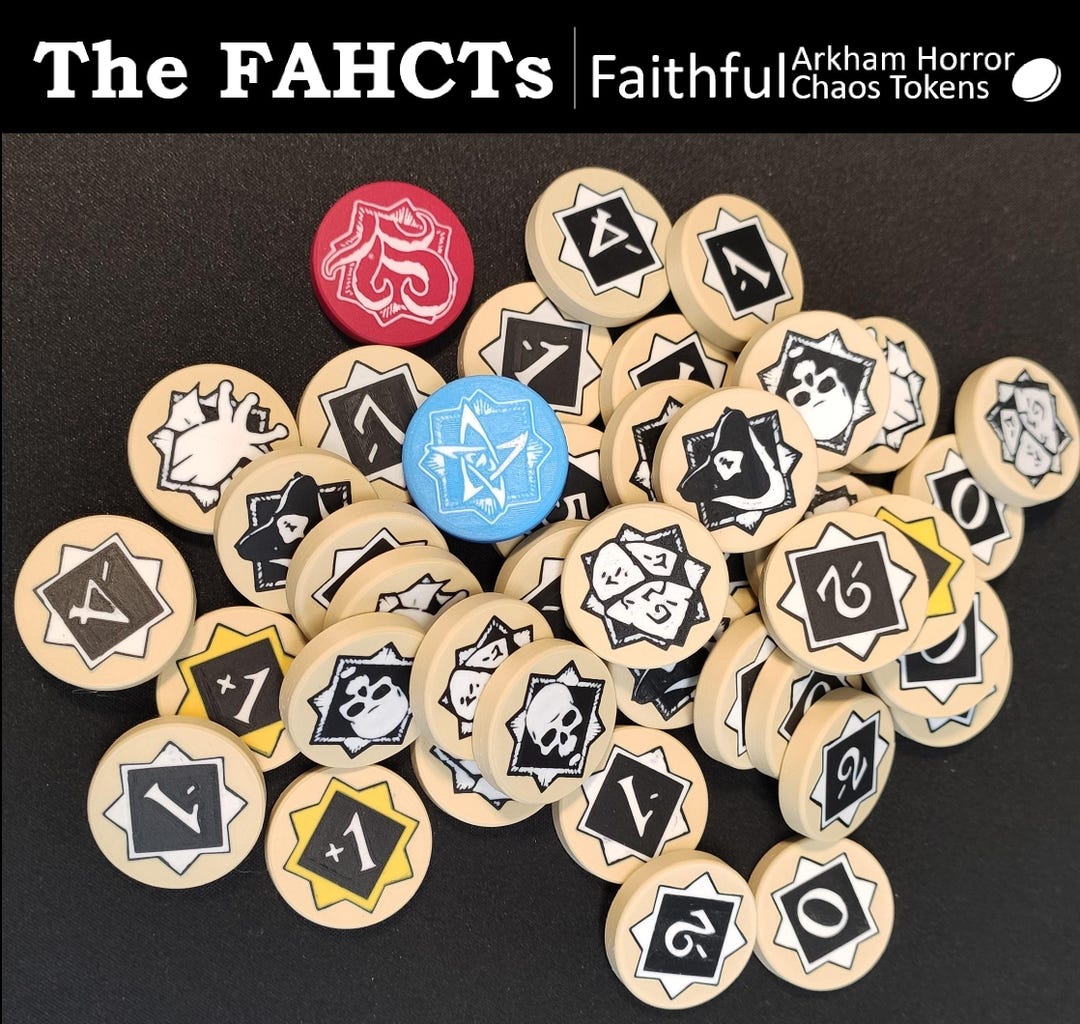 Faithful Arkham Horror Chaos Tokens - Core Set Tokens - Etsy
