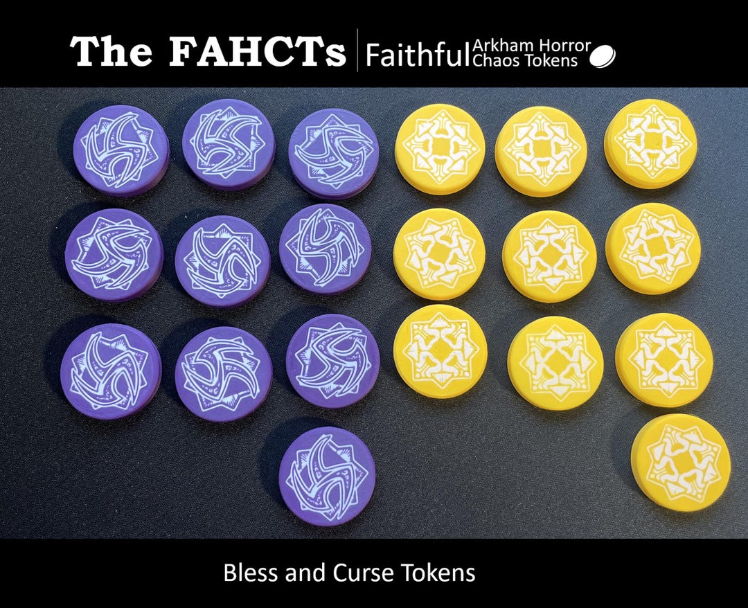 Faithful Arkham Horror Chaos Tokens - Blessed and Cursed - Etsy