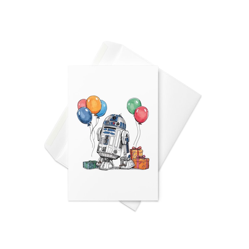 Funny R2-D2 Birthday Card - Star Wars Inspired Gift - Etsy