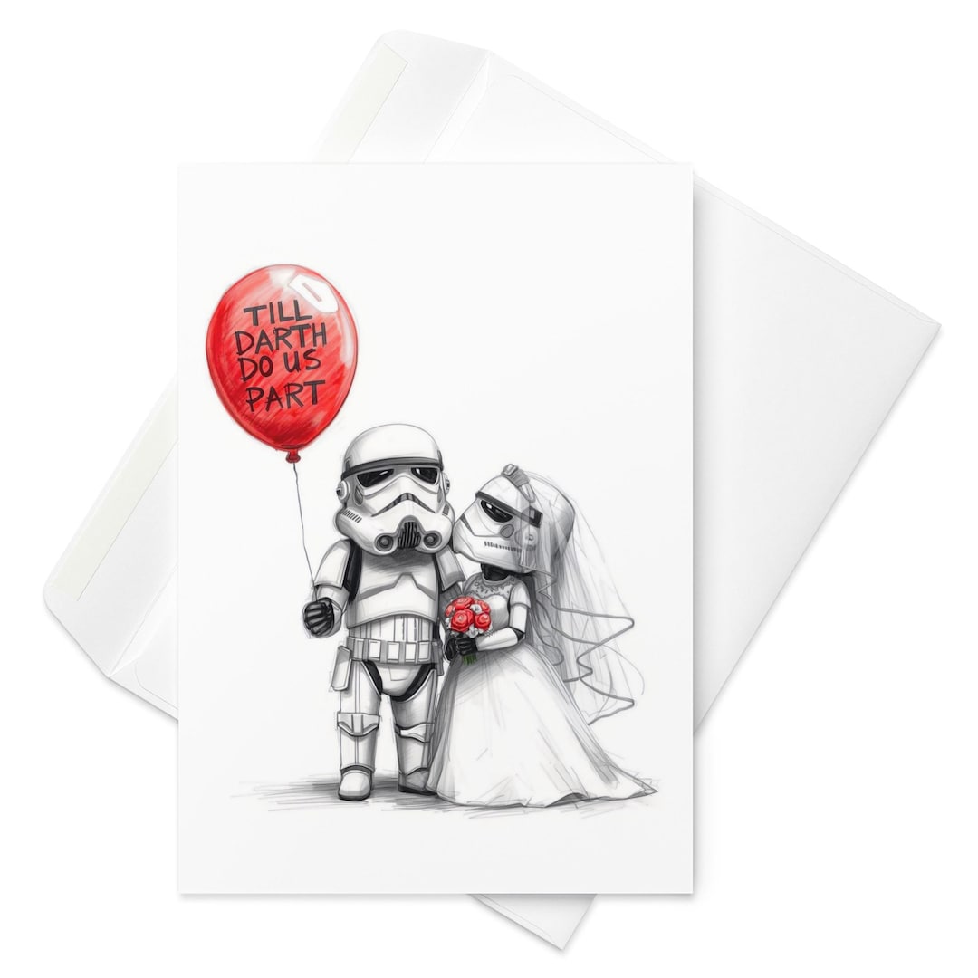 Star Wars Wedding Card - Storm Troopers - Mr & Mrs Wedding Card - Nerdy ...