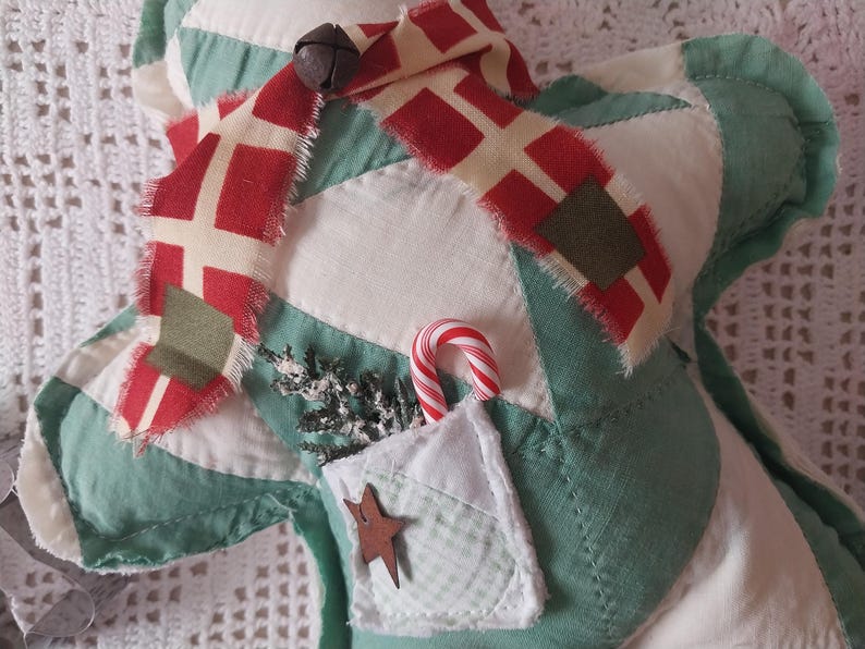 Gingerbread Man / Repurposed Vintage Quilt / Farmhouse Country ...