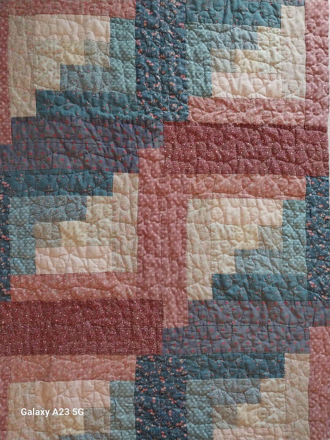 Vintage Log Cabin Cutter Quilt Piece 25 X 39 Primitive Handmade Crafts ...