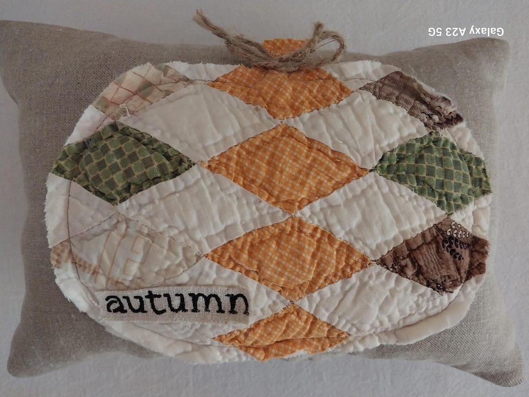 Fall / Autumn / Primitive Appliqued / Pumpkin / Fall Pillow / Vintage ...