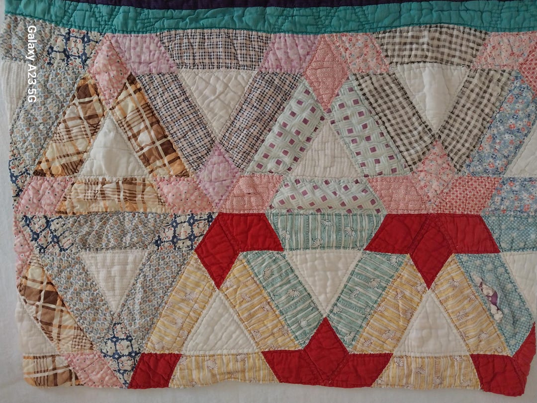 Tattered, Vintage Cutter Quilt Piece, Stars, Patch Work, Primitive ...