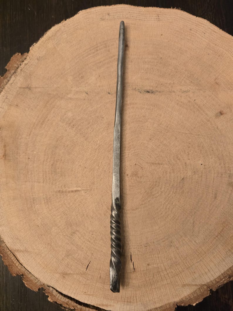 Hand Forged Damascus Steel Wand, 9 3/4" - Etsy