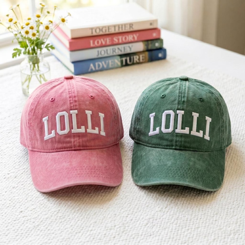 Embroidered Grandma Hat, Gingham Mama Cap, Custom Grammy Mamaw Lolli - Etsy