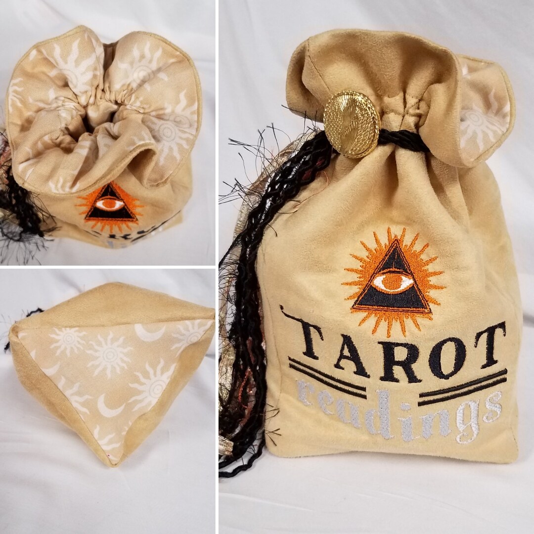 Large Tarot Bag - the Reader; Tarot Card Bag, Tarot Bag, Tarot Pouch ...