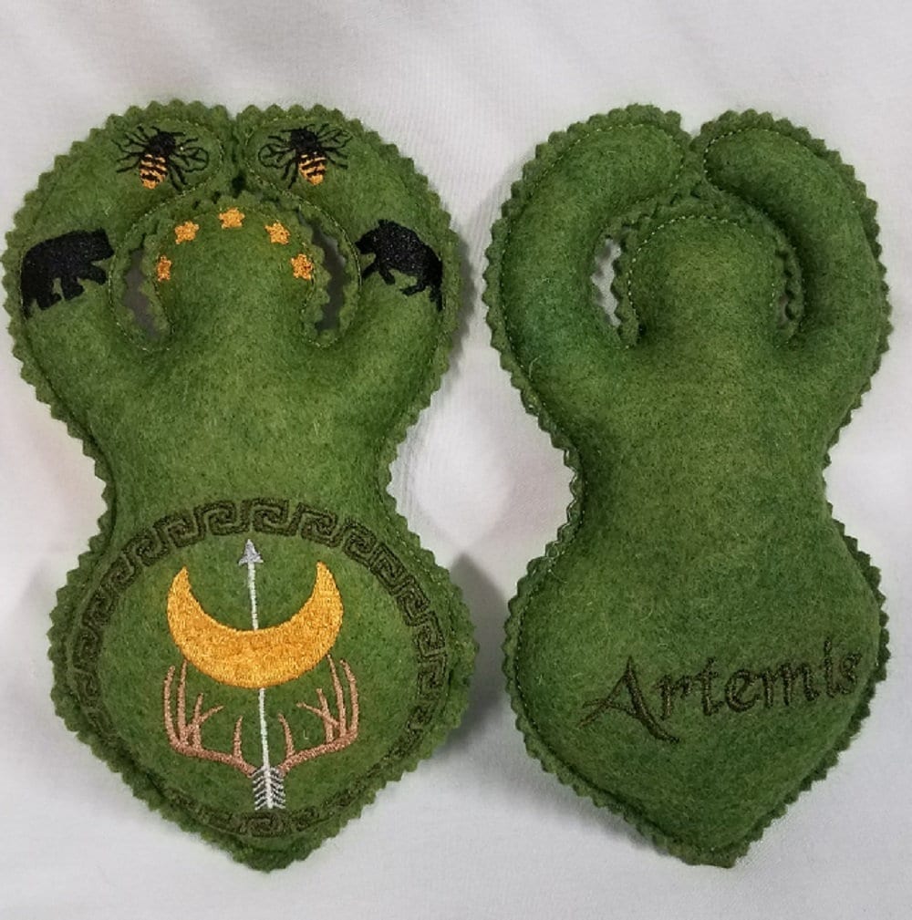 Goddess Doll: Artemis; Altar, Moon, Wicca, Decoration, Wild Hunt, MADE ...