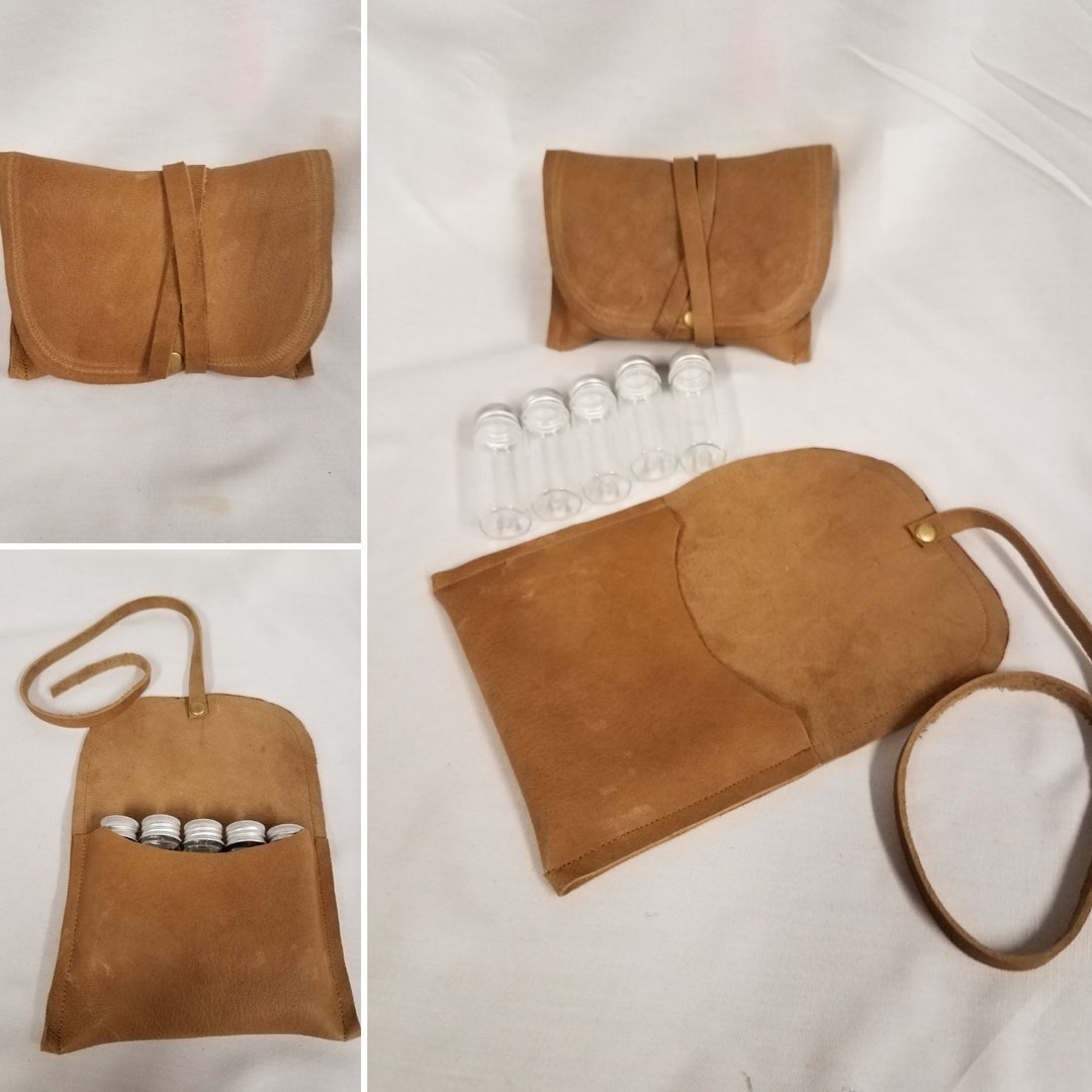 Leather Potion Kit; Spices, Potions, Spells, Medicine, Carrying Case ...