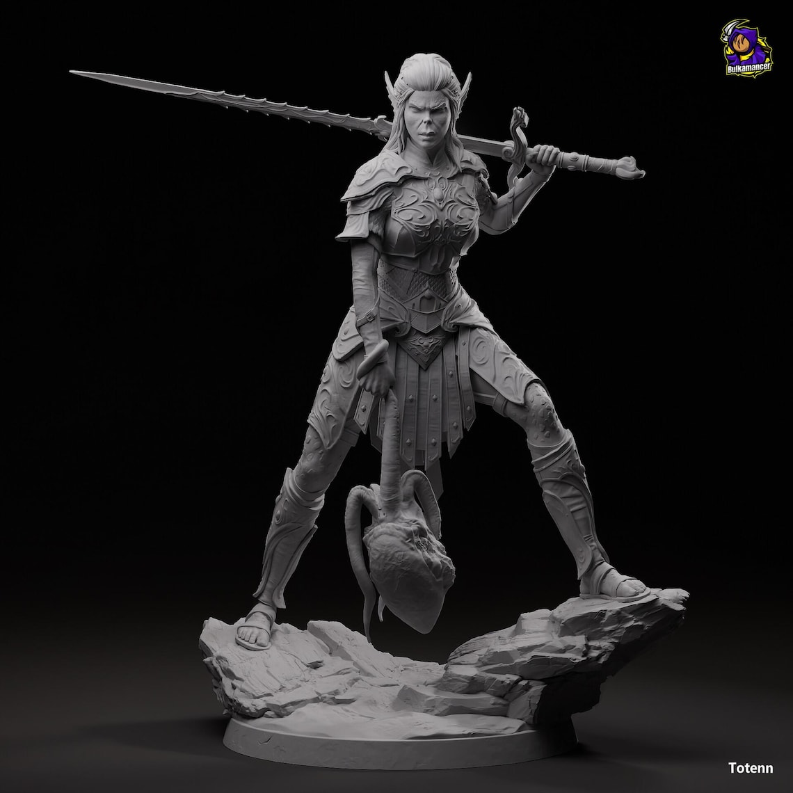 Figura de Lae'zel - Arte de fã de Baldur's Gate - Resina pintada à mão ...