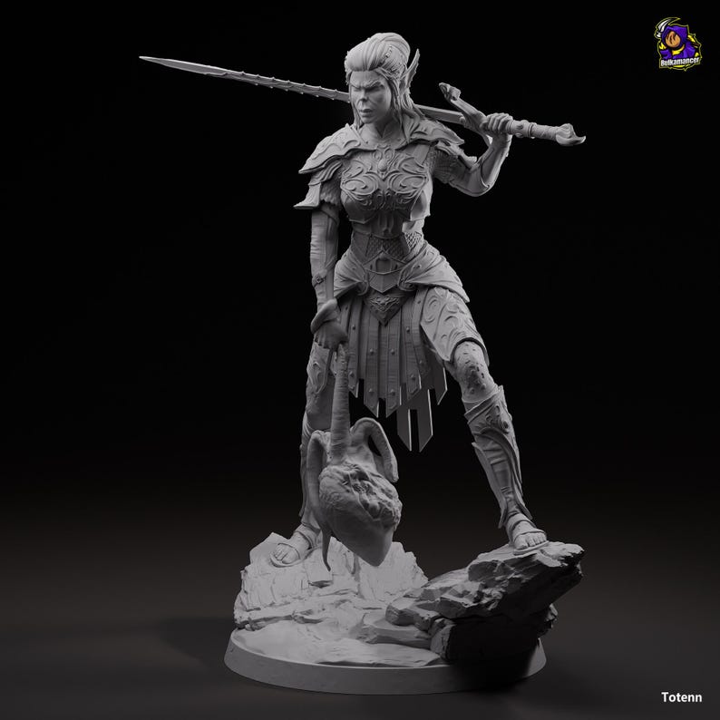 Fierce Alien Warrior Fan Art - Hand-painted Resin 3D Printed - Etsy