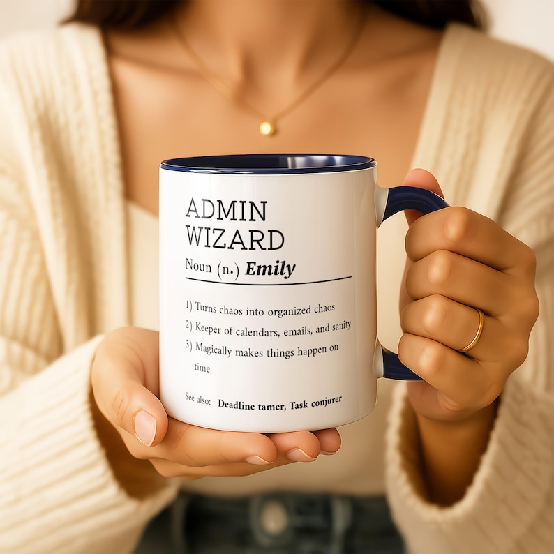 Personalized Admin Wizard Mug – Funny Office Gift for Assistants - Etsy