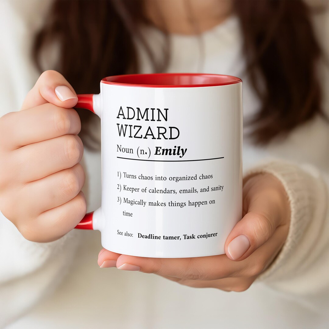 Personalized Admin Wizard Mug – Funny Office Gift for Assistants - Etsy