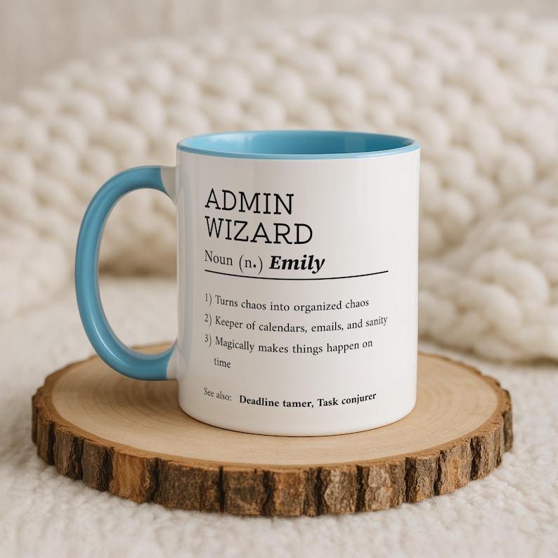 Personalized Admin Wizard Mug – Funny Office Gift for Assistants - Etsy