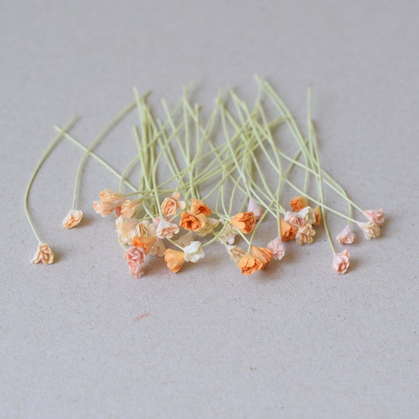 Orange Paper Flowers - Etsy
