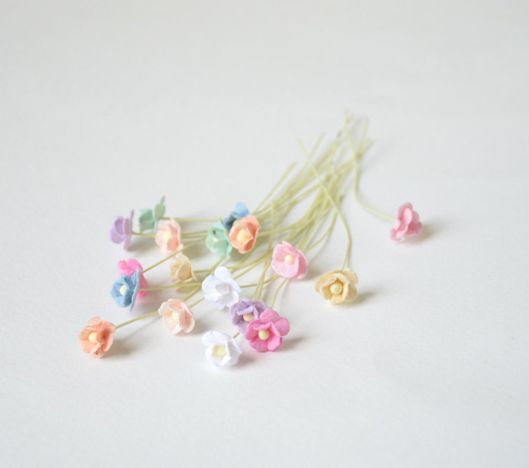 10 Mm / 20 Mixed Color Paper Flowers - Etsy