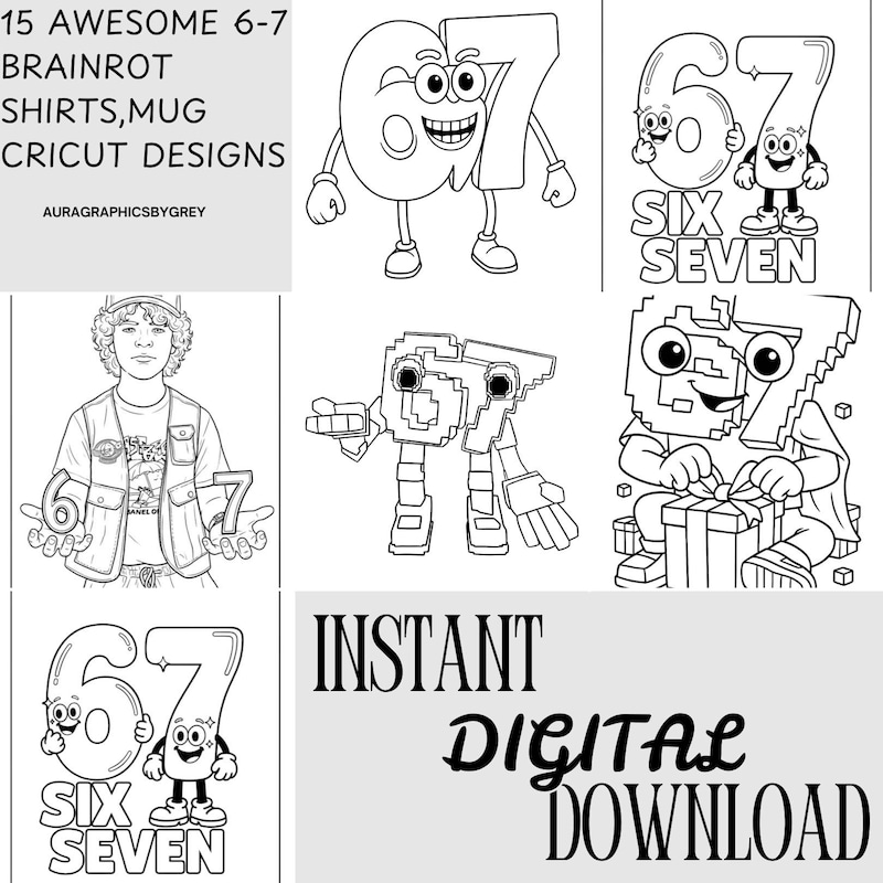 Brainrot 67 Png - Etsy