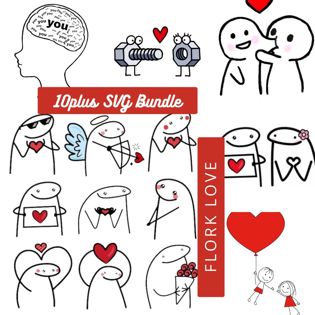 Flork Couple Valentine Clipart Bundle (svg, Png, Jpg, Ai, Eps, Pdf) - Etsy